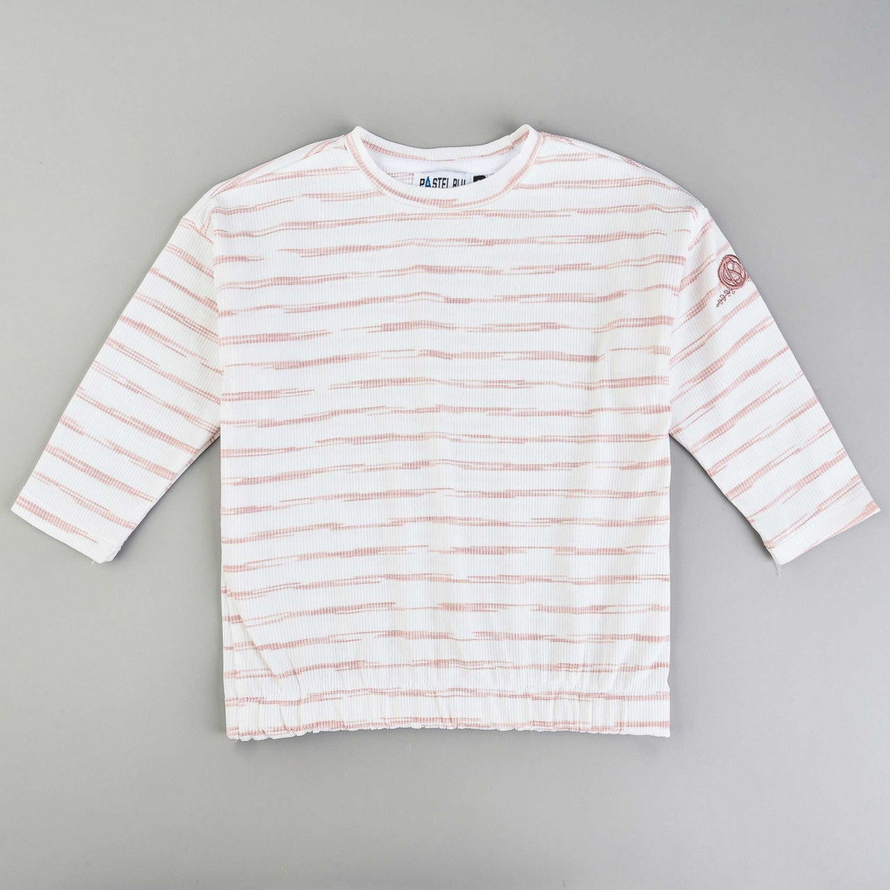 3/4 Sleeve Rib Striped Top – Kidichic