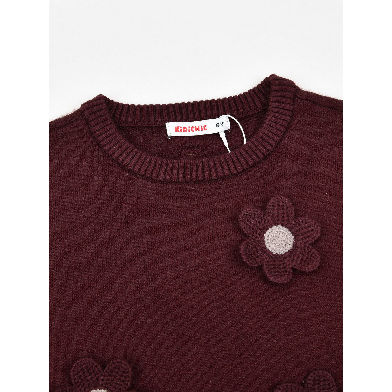 Girls Knit Flower Sweater – Kidichic